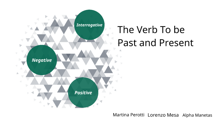 The Verb To Be Past and Present by Alpha Manetas on Prezi