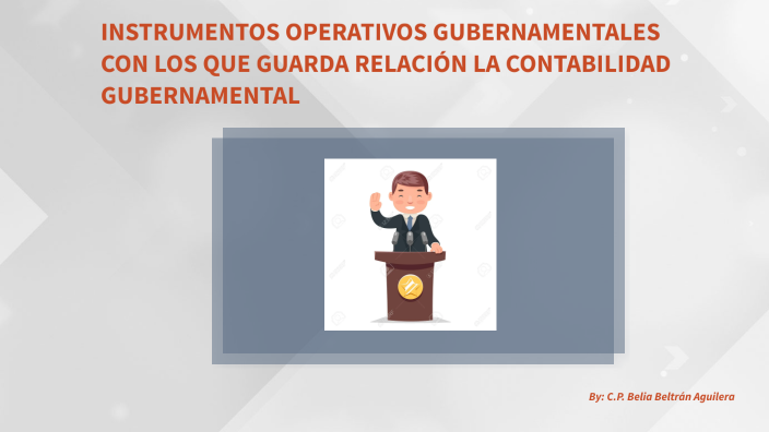 INSTRUMENTOS OPERATIVOS GUBERNAMENTALES CON LOS QUE GUARDA RELACIÓN LA ...