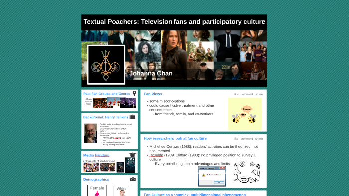 Textual Poachers: Television fans and participatory culture by Jy Chan ... Textual Poachers: Television fans and participatory culture by Jy Chan ...