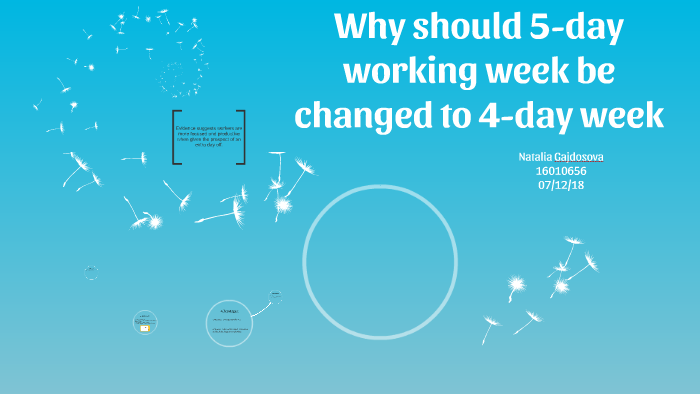 Why should 5-day working week be changed to 4-day week by Natália ...