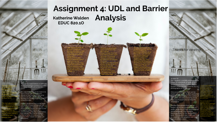 Walden EDUC820 UDL/Barrier Analysis by Katie Walden on Prezi