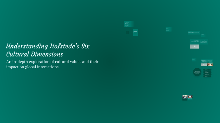 Understanding Hofstede’s Six Cultural Dimensions by Sheeraz Daudpoto on ...