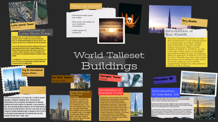 The tallest buildings in the world by L Y on Prezi