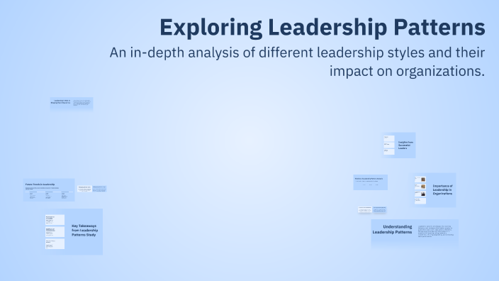 Exploring Leadership Patterns by Alagu Karthiga on Prezi
