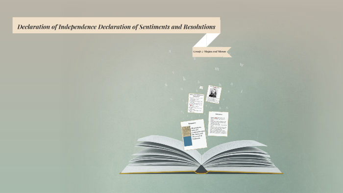 Declaration of Independence Declaration of Sentiments and Re by meg g ...