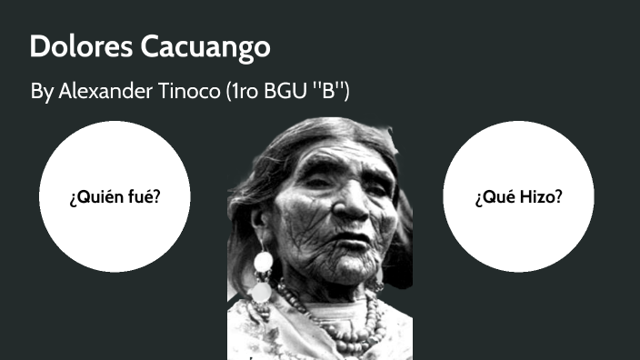 Dolores Cacuango By Alexander Tinoco by on Prezi
