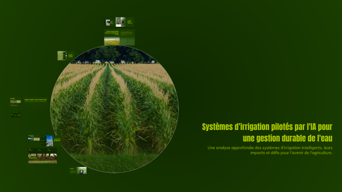 Systèmes d’irrigation pilotés par l'IA pour une gestion durable de l ...