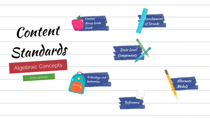 Content Standards: Algebraic Concepts by Erica Jasinski on Prezi