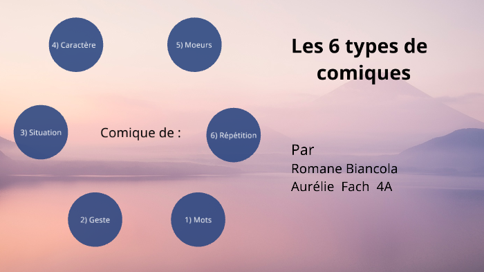 Les 6 types de comiques. by Aurélie Fach on Prezi