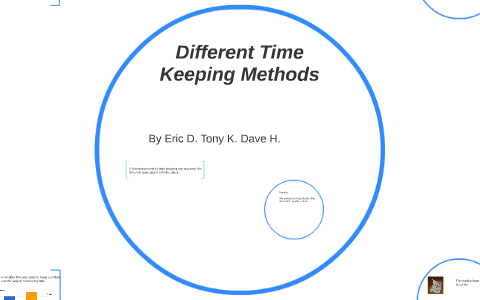 Time Keeping Methods by Tony Kocotos on Prezi