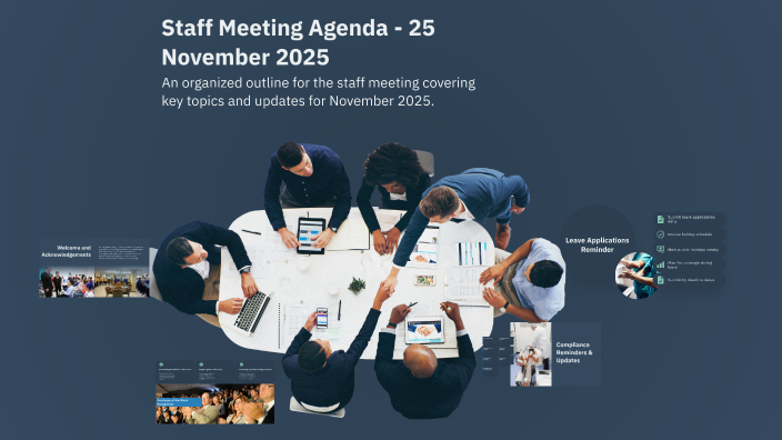 Staff Meeting Agenda - 25 November 2025 by Clark John on Prezi