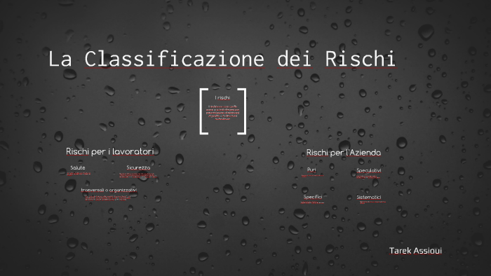 La Classificazione dei Rischi by Tarek Assioui