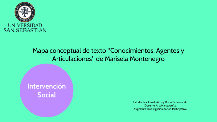 Mapa conceptual de texto "Conocimientos, Agentes y Articulaciones" de ...