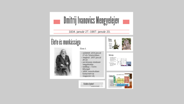 Dmitrij Ivanovics Mengyelejev by András Bársony on Prezi