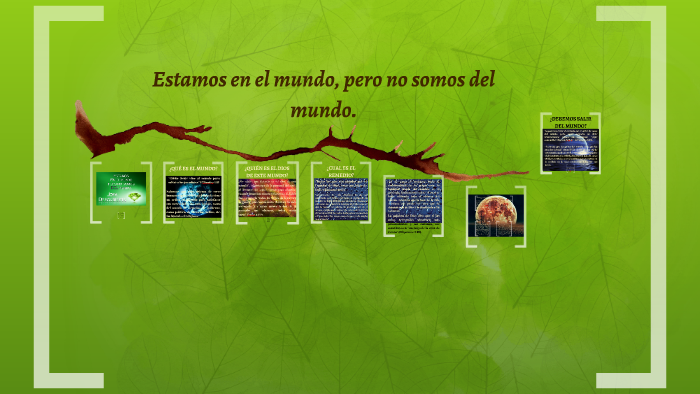 Estamos en el mundo, pero no somos del mundo. by José Angel Huesca ...