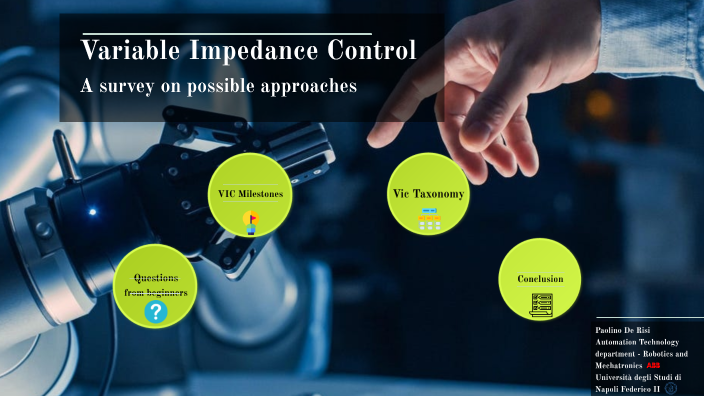 Variable Impedance Control Approaches by Paolino De Risi on Prezi