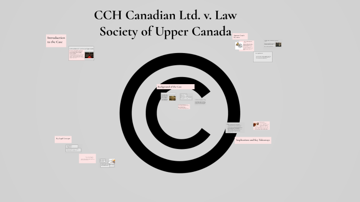 CCH Canadian Ltd. v. Law Society of Upper Canada by Parvathi C on Prezi