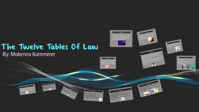 The Twelve Tables Of Law by Makennna Kammerer