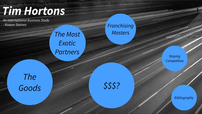 Tim Hortons - A Canadian International Business Study by Rowan Staines ...