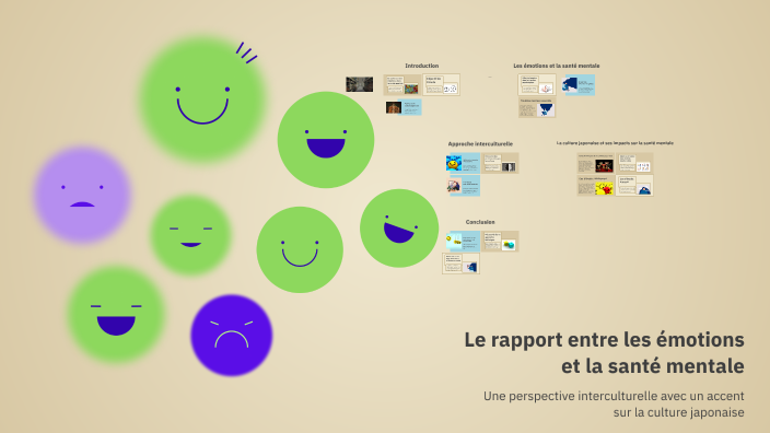 le rapport entre les émotions et la santé mentale et sous une ...