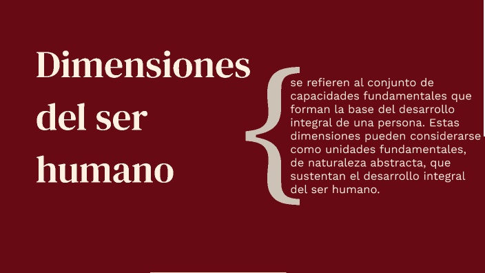 Dimensiones del ser humano by Agustina Montes on Prezi