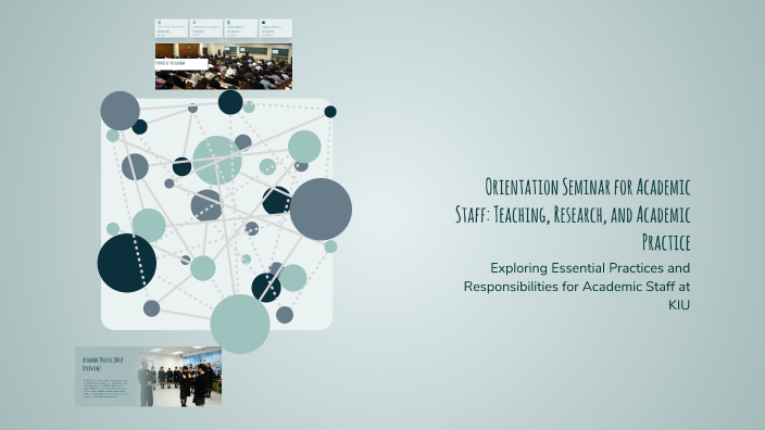 Orientation Seminar for Academic Staff: Teaching, Research, and ...