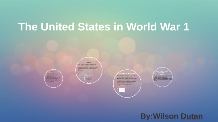 The United States in World War 1 by wilson dutan on Prezi