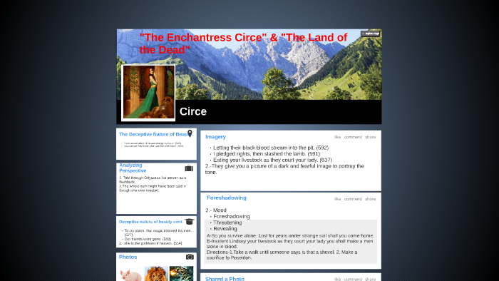 "The Enchantress Circe" & "The Land of the Dead" by Jake Martin on Prezi