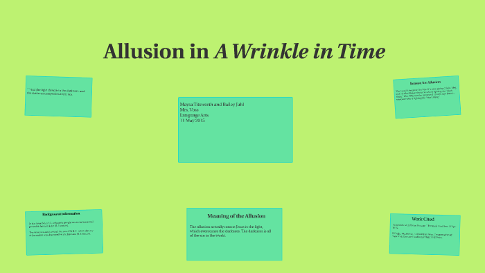 Allusion in A Wrinkle in Time by Bailey Juhl on Prezi