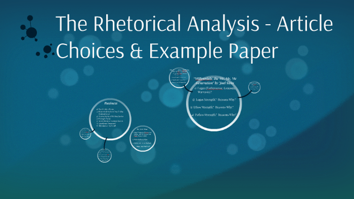 The Rhetorical Analysis - Article Choices & Example Paper by Courtney ...