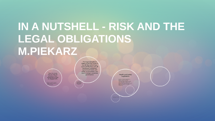 IN A NUTSHELL - RISK AND LEGAL THE OBLIGATIONS by Mark Piekarz on Prezi