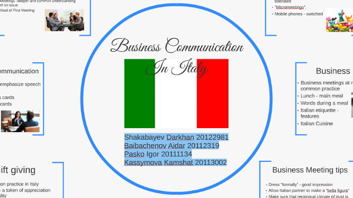 Business Communication In Italy by Darkhan Shakabayev on Prezi
