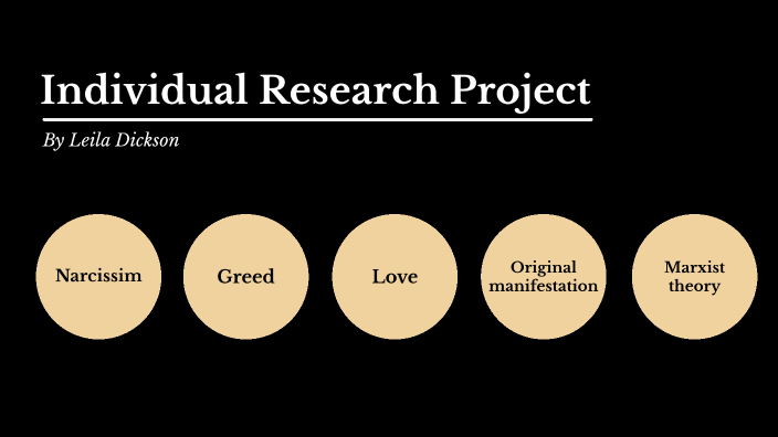 individual research project by Leila Dickson