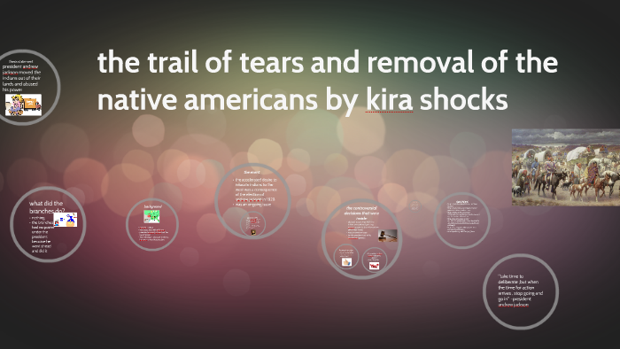 the trail of tears and removal of the native americans by kira shocks