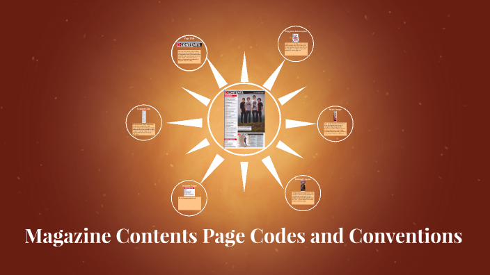 Magazine Contents Page Codes and Conventions by Chris Astbury on Prezi