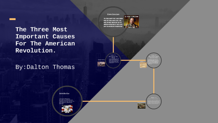 The Three Most Important Causes For the American Revolution. by Dalton ...