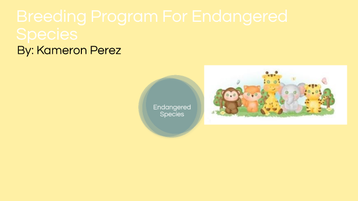 Endangered species breeding program by austin perez