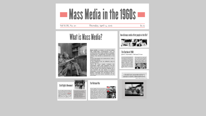 Mass Media in the 1960s by Mariel Ozoria on Prezi