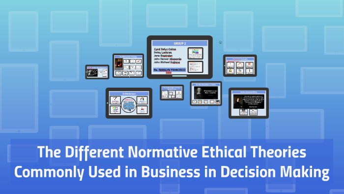 The Different Normative Ethical Theories Commonly Used in Bu by Cyrel ...