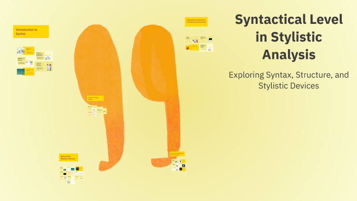 Syntactical Level in Stylistic Analysis by Nurislom Khursanov on Prezi