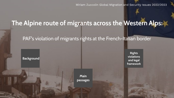 The alpine route of migrants across the Western Alps by Miriam Zuccolin
