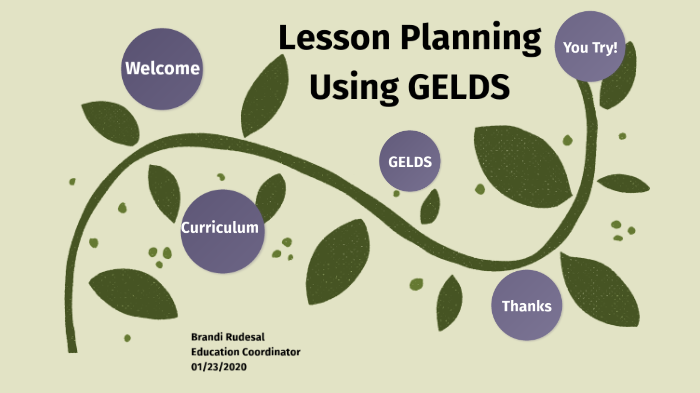 Lesson Planning Using GELDS by Brandi Rudesal on Prezi