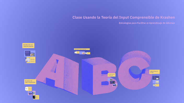 Clase Usando la Teoría del Input Comprensible de Krashen by You ...