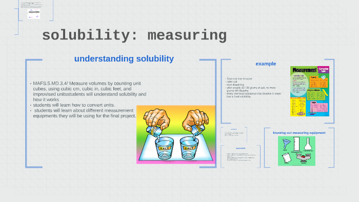 solubility: measuring by sandra pierre on Prezi