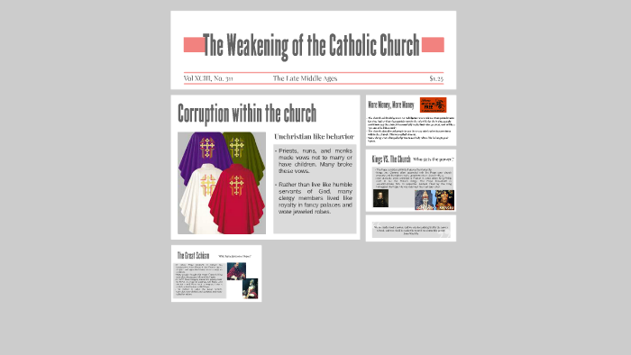 The Weakening of the Catholic Church by Chelsea Gaynor on Prezi