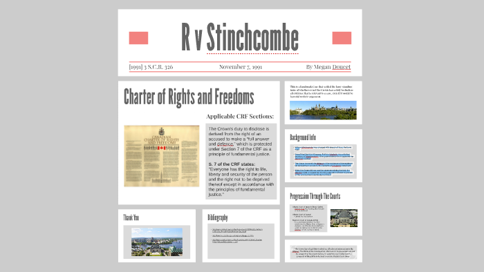 R v Stinchcombe by Megan Doucet on Prezi