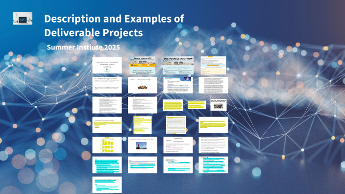 Description and Examples of Deliverable Projects by Emmanuel Alvarado ...