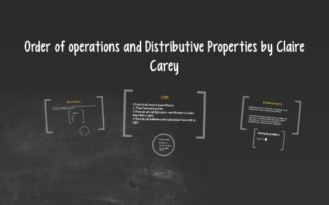 Order of operations and Distributive Properties by claire carey on Prezi