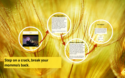 Step on a crack, break your momma's back. by Ashley boots on Prezi