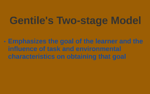 Gentile's Two-Stage Model by Benjamin Novak on Prezi